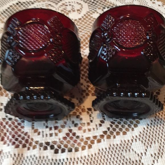 Avon | Kitchen | Vintage Avon Cape Cod Ruby Red Collection Set Of Two ...